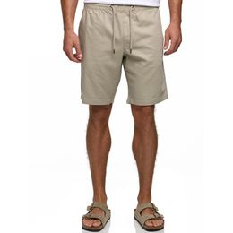 Shorts INDICODE "INMelaton Shorts", Herren, Gr. S, N-Gr, stone, Web, Obermaterial: 100% Baumwolle, unifarben, regular fit, Hosen Shorts