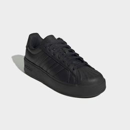 Plateausneaker adidas Sportswear "STREETTALK BOLD", Damen, Gr. 40, core schwarz, core schwarz, carbon, Synthetik, Schuhe Plateausneaker, inspiriert vom Design des adidas Superstar