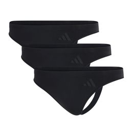 Tanga adidas Sportswear "Sport Active Seamless - Packaged Panties", Damen, Gr. XL, schwarz (000, schwarz), Single Jersey, Obermaterial: 87% Polyamid, 13% Elasthan, k&ouml;rpernah, Unterhosen Tanga, nahtlos, elastisch, weich, bequem, Multipack