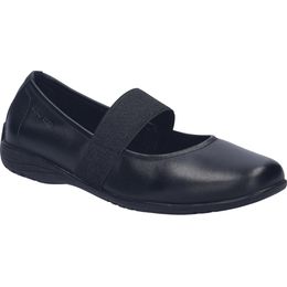 Ballerina Josef Seibel "Fenja 25", Damen, Gr. 44, schwarz, Leder, unifarben, Schuhe Ballerina, Slipper, Komfortschuh in Schuhweite G (=weit)