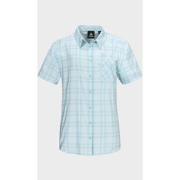 Sch&ouml;ffel Outdoorbluse SCH&Ouml;FFEL "Blouse Style Frolya WMN", Damen, Gr. 40, 8015, blau, Oberstoff: 81% Polyester, 14% Nylon, 5% Elasthan, bequem, V-Ausschnitt, Blusen Outdoorbluse