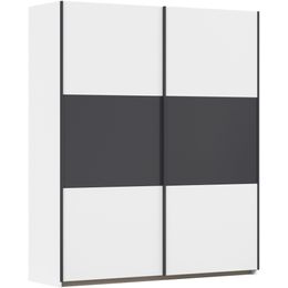 Schwebet&uuml;renschrank Rauch "Kleiderschrank Schrank Garderobe Garderobenschrank W&auml;scheschrank NEO", wei&szlig; (alpinwei&szlig;, graumetallic), B:175cm H:210cm T:59cm, Holzwerkstoff, Schr&auml;nke, Schwebet&uuml;renschrank, mit gro&szlig;z&uuml;gigem Stauraum und vielf&auml;ltigen Farbkombinationen