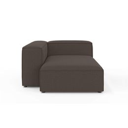 Ottomane OTTO HOME "XL HAILY links/rechts bestellbar, extra tief, Ma&szlig;e B/T/H: 130/160/72cm", braun, B:130cm H:72cm T:160cm, 100% Polyester, Sofas, Ottomane, als Modul oder separat verwendbar, f&uuml;r individuelle Zusammenstellung