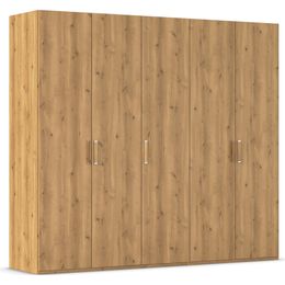 Dreht&uuml;renschrank Rauch "Kleiderschrank Schrank Garderobe Schlafzimmerschrank EVELYN", braun (asteiche), B:251cm H:223cm T:60cm, Holzwerkstoff, Schr&auml;nke, Dreht&uuml;renschrank, in elegantem Stil, viel Stauraum 4 Breiten und 2 H&ouml;hen MADE IN GERMANY