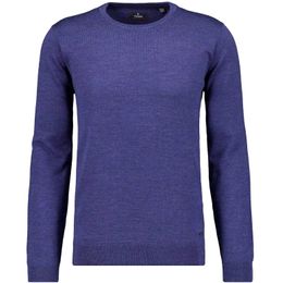Rundhalspullover Ragman, Herren, Gr. 62, blau, melange, 782, Strick, 100% Wolle, Rundhals, Pullover Rundhalspullover