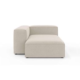 Ottomane OTTO HOME "XL HAILY links/rechts bestellbar, extra tief, Ma&szlig;e B/T/H: 130/160/72cm", beige (hellbeige), B:130cm H:72cm T:160cm, 100% Polyester, Sofas, Ottomane, als Modul oder separat verwendbar, f&uuml;r individuelle Zusammenstellung