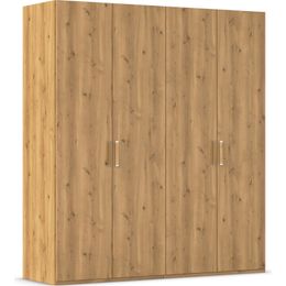 Dreht&uuml;renschrank Rauch "Kleiderschrank Schrank Garderobe Schlafzimmerschrank EVELYN", braun (asteiche), B:201cm H:223cm T:60cm, Holzwerkstoff, Schr&auml;nke, Dreht&uuml;renschrank, in elegantem Stil, viel Stauraum 4 Breiten und 2 H&ouml;hen MADE IN GERMANY