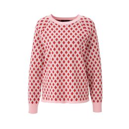 Aniston CASUAL Pullover Damen Gr&ouml;&szlig;e S gr&uuml;n / rosa / rot