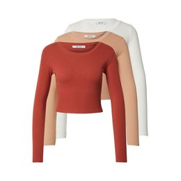 ABOUT YOU Shirt 'Loretta' female Beige, Red, White size 36