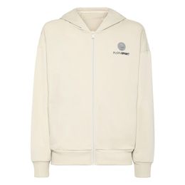 Plein Sport Zip-Up Hoodie 'Scratch' male Beige size M