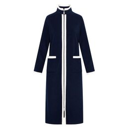 F&eacute;raud Paris Short Bathrobe ' Fleece ' female Blue, White size 38