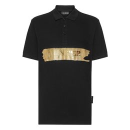 Plein Sport Poloshirt Herren Gr&ouml;&szlig;e XL gold / schwarz