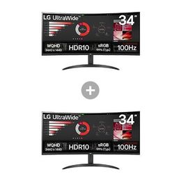 2x 34&Prime; UltraWide&trade; QHD Curved Monitor 34WR50QKB.34WR001