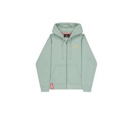 Alpha Industries Zip-Up Hoodie male Green size 5XL