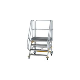 MUNK Aluminium-Plattformtreppe fahrbar 60&deg; 4 Stufen (600744)