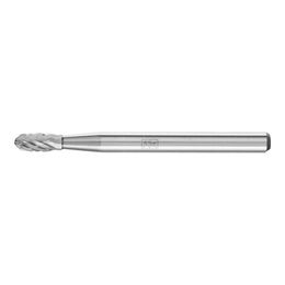Pferd TOOLS Hartmetall Fr&auml;sstift Tropfen TRE &Oslash; 03x07 mm Schaft-&Oslash; 3 mm Z3P universal mittel kreuzverzahnt (21210083)