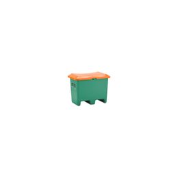 CEMO Streugutbeh&auml;lter Plus3 200 Liter unterfahrbar ohne Entnahme gr&uuml;n/orange (10576)