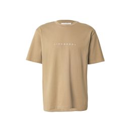 LINDBERGH T-Shirt Herren Gr&ouml;&szlig;e L taupe / wei&szlig;