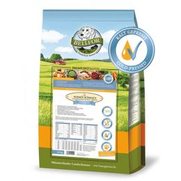 Kaltgepresstes Trockenfutter f&uuml;r Welpen & Junge Hunde mit Huhn Getreidefrei - Wiesen-Schmaus Junior