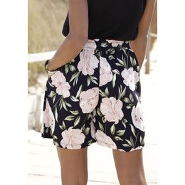 s.Oliver Shorts mehrfarbig Gr. 50 f&uuml;r Damen. Mit Allover-Druck. Gerade