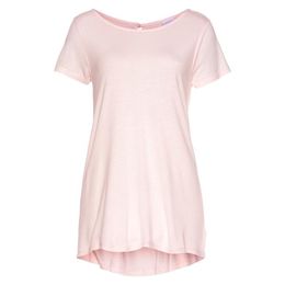 Lascana T-Shirt pink Gr. 36/38 f&uuml;r Damen. Mit Rundhals. Figurumspielend