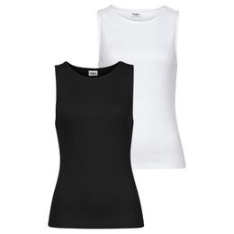 Buffalo Tanktop mehrfarbig Gr. 36/38 f&uuml;r Damen. Mit Rundhals. Figurbetont. Nachhaltig.