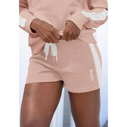 BENCH. LOUNGEWEAR Relaxshorts mehrfarbig Gr. 44/46 f&uuml;r Damen. Mit Kordelzug, Logoschriftzug. Bequem. Nachhaltig.