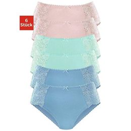 Petite Fleur H&uuml;ftslip mehrfarbig Gr. 32/34 f&uuml;r Damen. Mit Spitze. K&ouml;rpernah. Nachhaltig.
