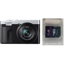 Panasonic Lumix DC-TZ99 silber/schwarz + Peter Hadley SDXC 128GB UHS-I