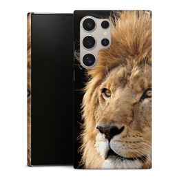 DeinDesign Galaxy S24 Ultra Handy Premium Case Smartphone Handyh&uuml;lle Schutzh&uuml;lle gl&auml;nzend Jungle Lion Photography Premium Case