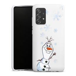 DeinDesign Galaxy A52s 5G Handy Silikon H&uuml;lle Case wei&szlig; Handyh&uuml;lle Disney Frozen 2 Frozen Olaf Silikon Case