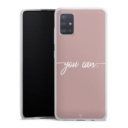 DeinDesign Galaxy A51 Handy Slim Case Silikon Handyh&uuml;lle transparent H&uuml;lle extra d&uuml;nn Spruch Motivation Sayings Silikon Slim Case