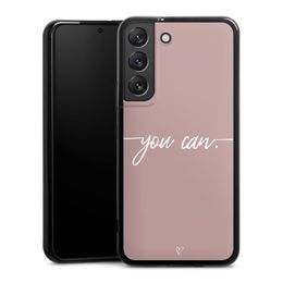 DeinDesign Galaxy S22 Handy Slim Case extra d&uuml;nn Silikon Handyh&uuml;lle schwarz H&uuml;lle Spruch Motivation Sayings Silikon Slim Case