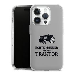 DeinDesign iPhone 14 Pro Handy Case Handyh&uuml;lle transparent H&uuml;lle Tractor Funny Farmer Hard Case
