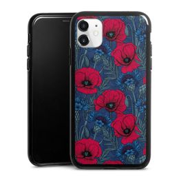 DeinDesign iPhone 11 Handy Silikon H&uuml;lle Case schwarz Handyh&uuml;lle Flower Poppy Painting
