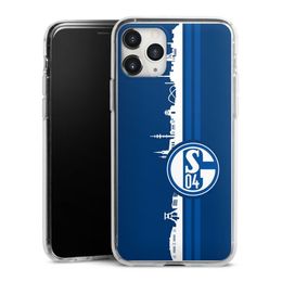 DeinDesign iPhone 11 Pro Max Handy Silikon H&uuml;lle Case transparent Handyh&uuml;lle Official Licensed Product Skyline Fc Schalke 04 Silikon Case