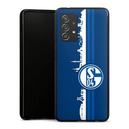 DeinDesign Galaxy A52s 5G Handy Silikon H&uuml;lle Case schwarz Handyh&uuml;lle Official Licensed Product Skyline Fc Schalke 04