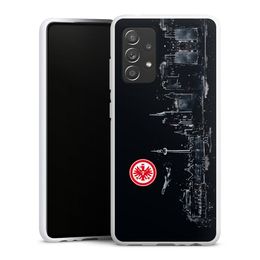 DeinDesign Galaxy A52s 5G Handy Silikon H&uuml;lle Case wei&szlig; Handyh&uuml;lle Skyline Eintracht Frankfurt Sge Silikon Case