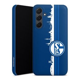 DeinDesign Galaxy A35 5G Handy Premium Case Smartphone Handyh&uuml;lle Schutzh&uuml;lle gl&auml;nzend Official Licensed Product Skyline Fc Schalke 04 Premium Case