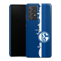 DeinDesign Galaxy A52s 5G Handy Premium Case Smartphone Handyh&uuml;lle Schutzh&uuml;lle gl&auml;nzend Official Licensed Product Skyline Fc Schalke 04 Premium Case