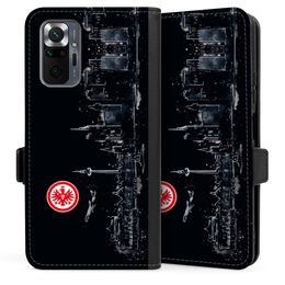 DeinDesign Xiaomi Redmi Note 10 Pro Handy Klapph&uuml;lle Handyh&uuml;lle aus Kunst Leder schwarz Flip Case Skyline Eintracht Frankfurt Sge Sideflip mit langer Lasche