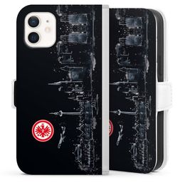 DeinDesign iPhone 12 mini Handy Klapph&uuml;lle Handyh&uuml;lle aus Kunst Leder wei&szlig; Flip Case Skyline Sge Eintracht Frankfurt Sideflip mit Lasche