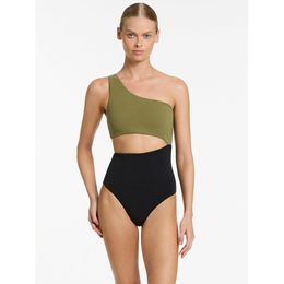Jets Monokini in Khaki/ Schwarz - 63% | Gr&ouml;&szlig;e L | Damen-bademode