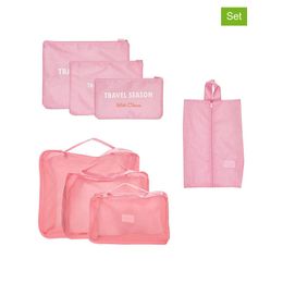 Charm 7er-Set: Reise-Organizer in Pink - 57% | Damen-koffer-reisegepaeck