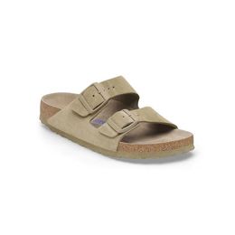 Birkenstock Leder-Pantoletten "Arizona" in Khaki - 14% | Gr&ouml;&szlig;e 44 | Damen-pantoletten