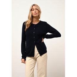 Just Cashmere Kaschmir-Cardigan "Katharine" in Dunkelblau - 59% | Gr&ouml;&szlig;e M | Damen-pullover-cardigans