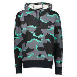 Oakley Hoodie "Factory Pilot" in Grau/ Schwarz - 57% | Gr&ouml;&szlig;e M | Herren-sweatshirts-jacken