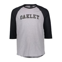 Oakley Longsleeve "College" in Grau/ Schwarz - 32% | Gr&ouml;&szlig;e L | Herrenshirts
