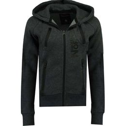 Geographical Norway Sweatjacke "Gosepha" in Schwarz - 70% | Gr&ouml;&szlig;e S | Damen-sweatshirts-jacken