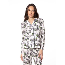 Short Stories Pyjama-Oberteil in Wei&szlig;/ Gr&uuml;n - 56% | Gr&ouml;&szlig;e L | Damen-loungewear